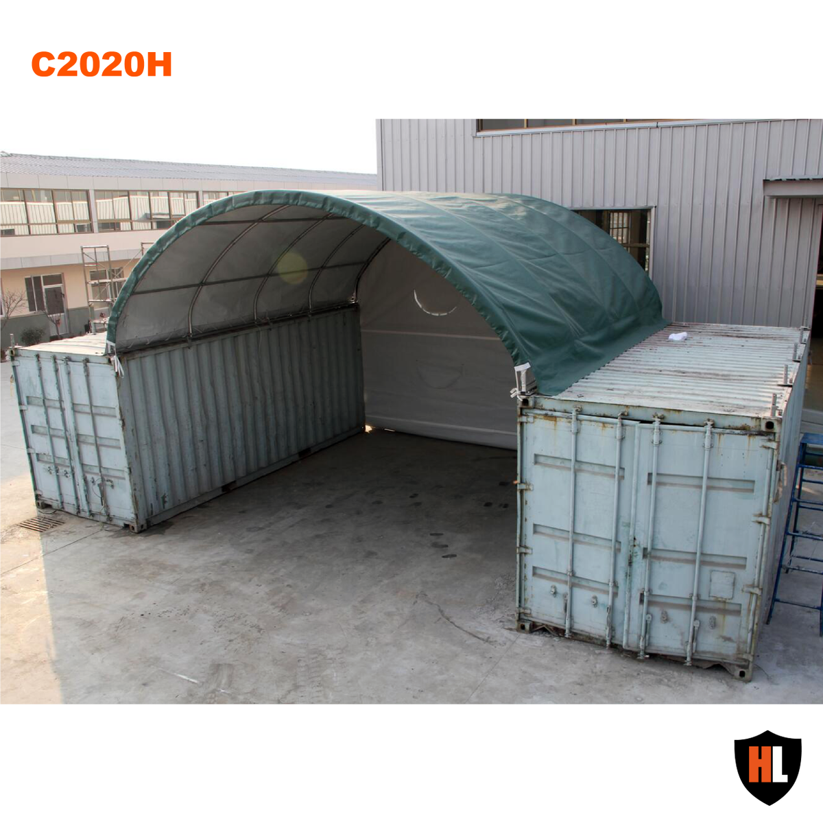 C2020H - 20 x 20 ft Container Shelter with Closed Back Panel – Brian ...